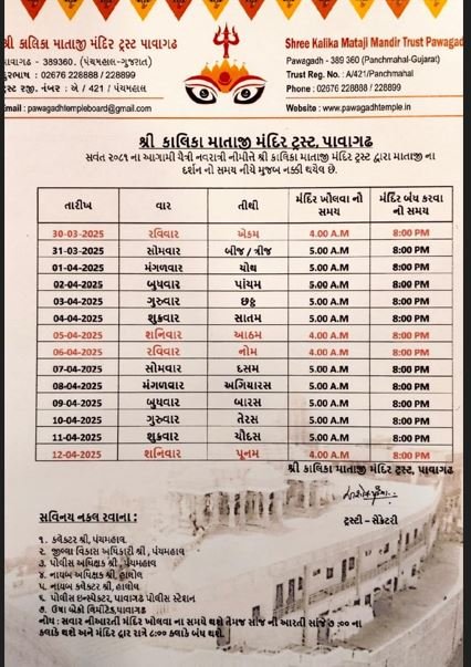 પાવાગઢ જનારા ભક્તો માટે મહત્વના સમાચાર, આ તારીખથી દર્શન સમયમાં રહેશે આ ...