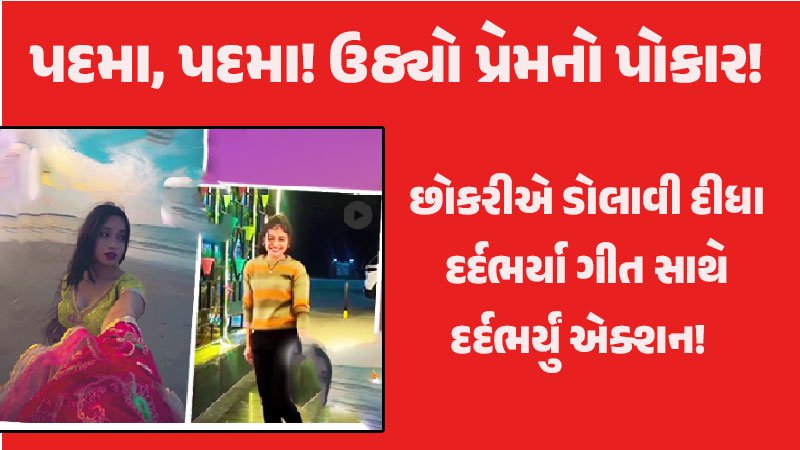VIDEO : સુંદર વસ્ત્રો, ફરફરતા વાળ, હાથમાં ચુંદડી, દરિયા કિનારે છોકરી ...